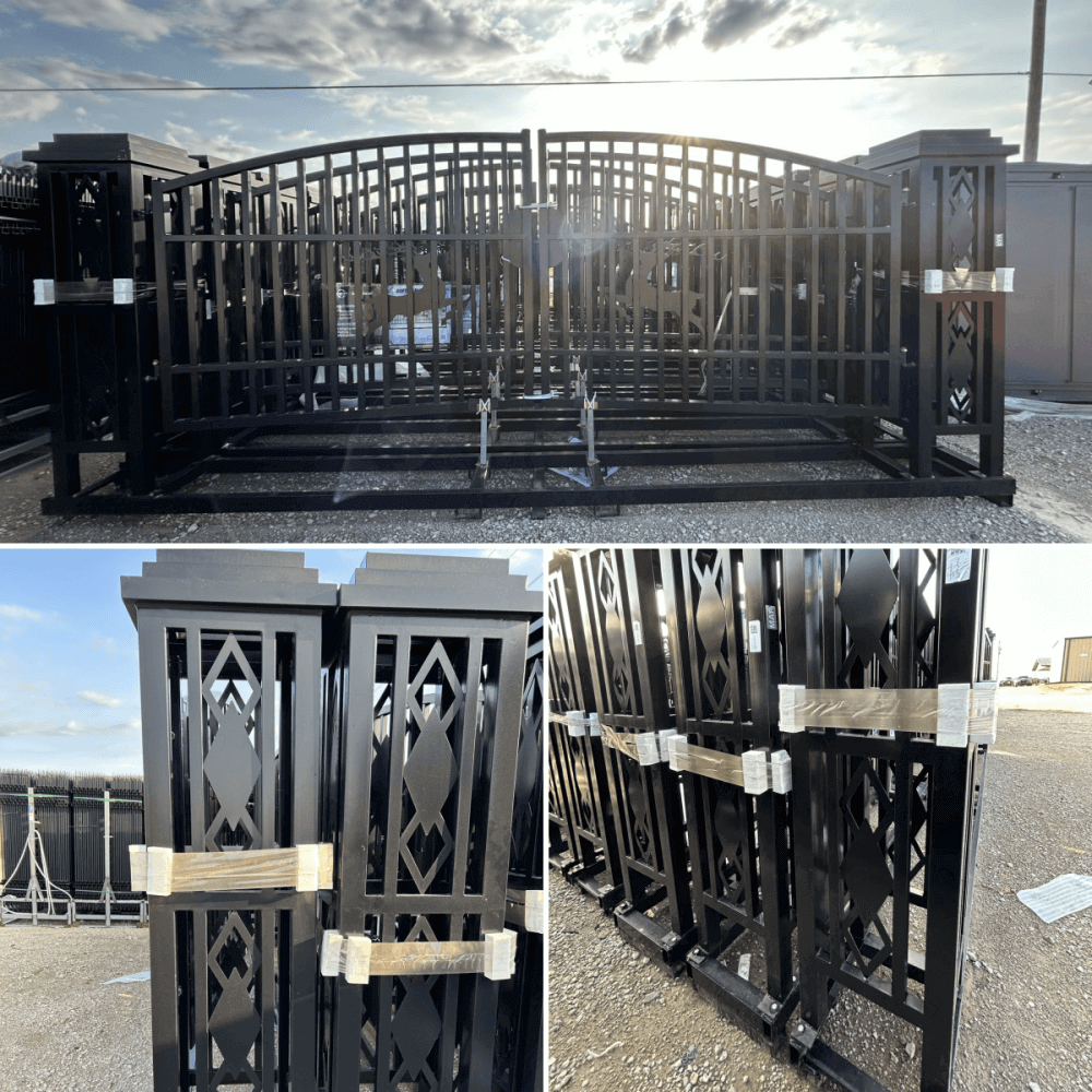 20ft Wrought Steel Garden Driveway Gate with Post