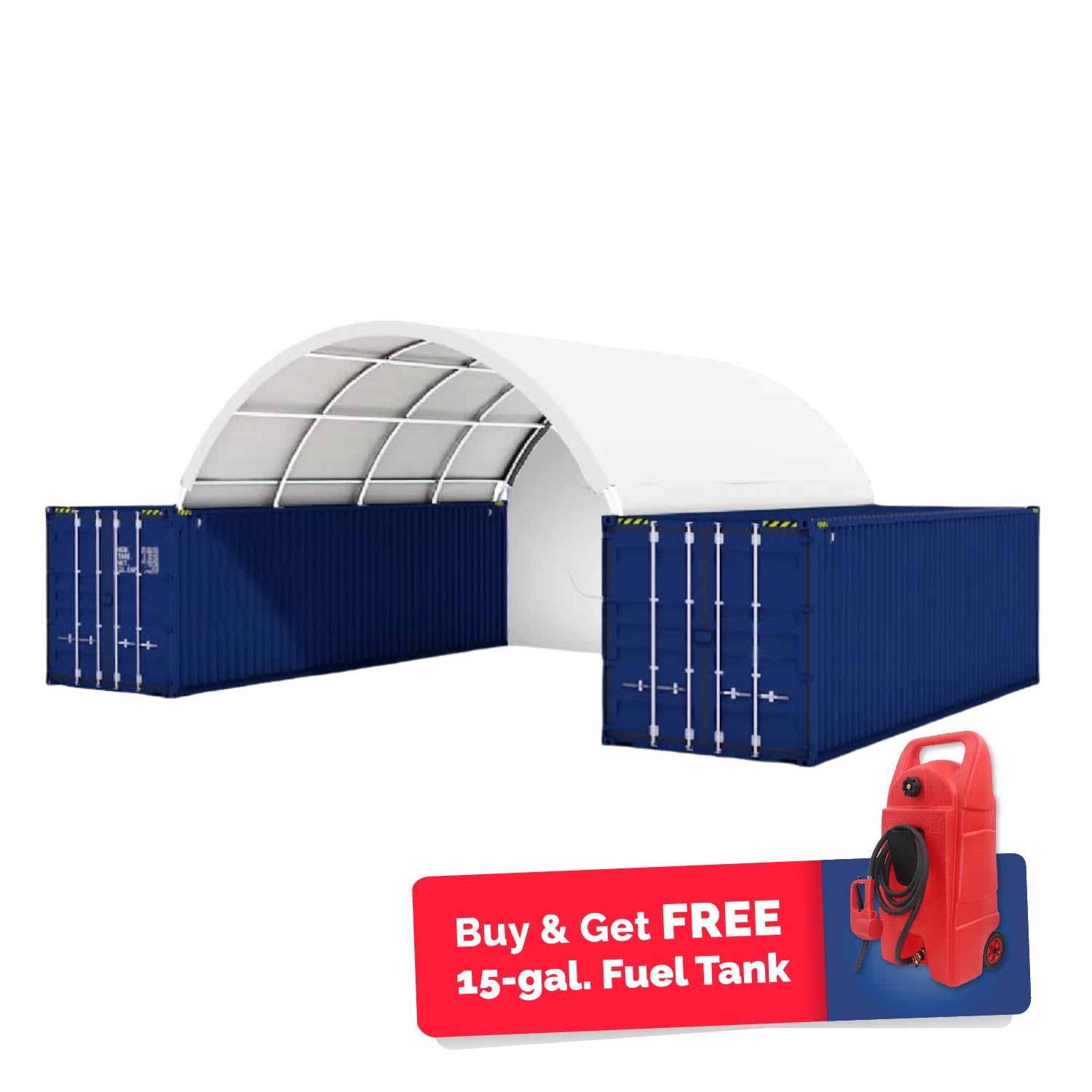 20x20 ft Container Shelter with Closed Back Panel – Chery Industrial