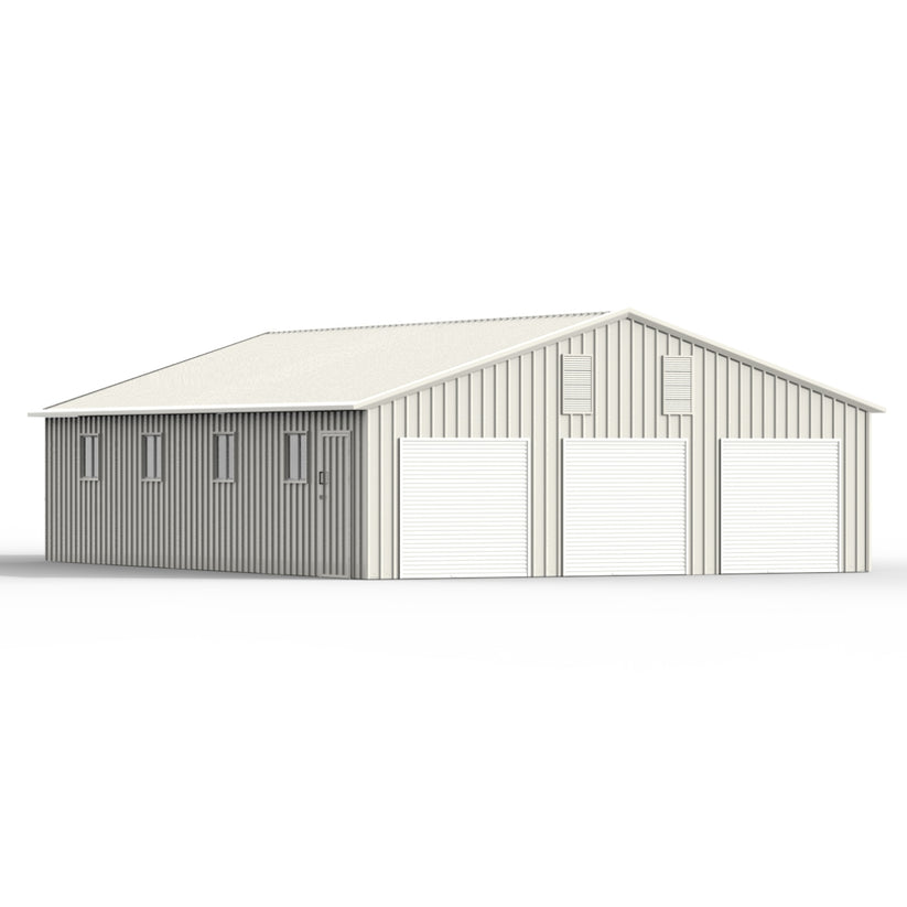 35' x 40' Three Car Garage Shed with Side Entry Door & Windows – Chery ...