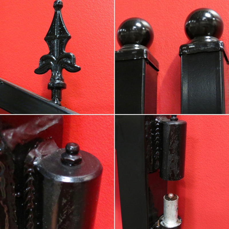 [AS-IS] 14ft Dual Swing Wrought Iron Gate, OX Pattern