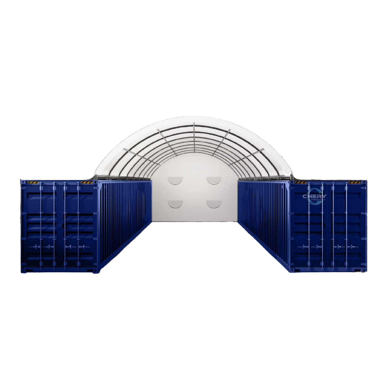 20x40 ft Container Shelter with Closed Back Panel – Chery Industrial