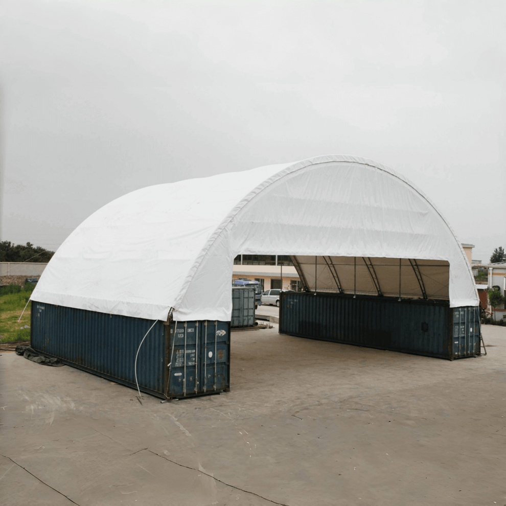 60'x40'x15' Double Truss Container Canopy Shelter – Chery Industrial