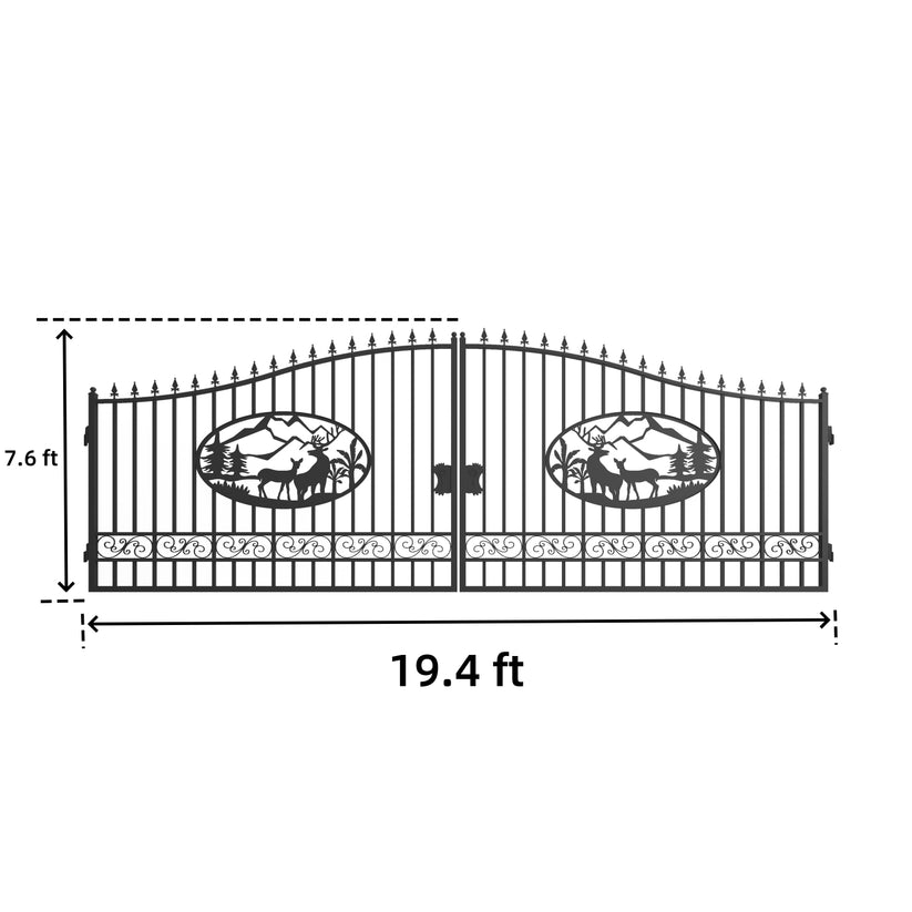 [BARGAIN] 20ft Dual Swing Wrought Iron Gate for Driveway – Chery Industrial