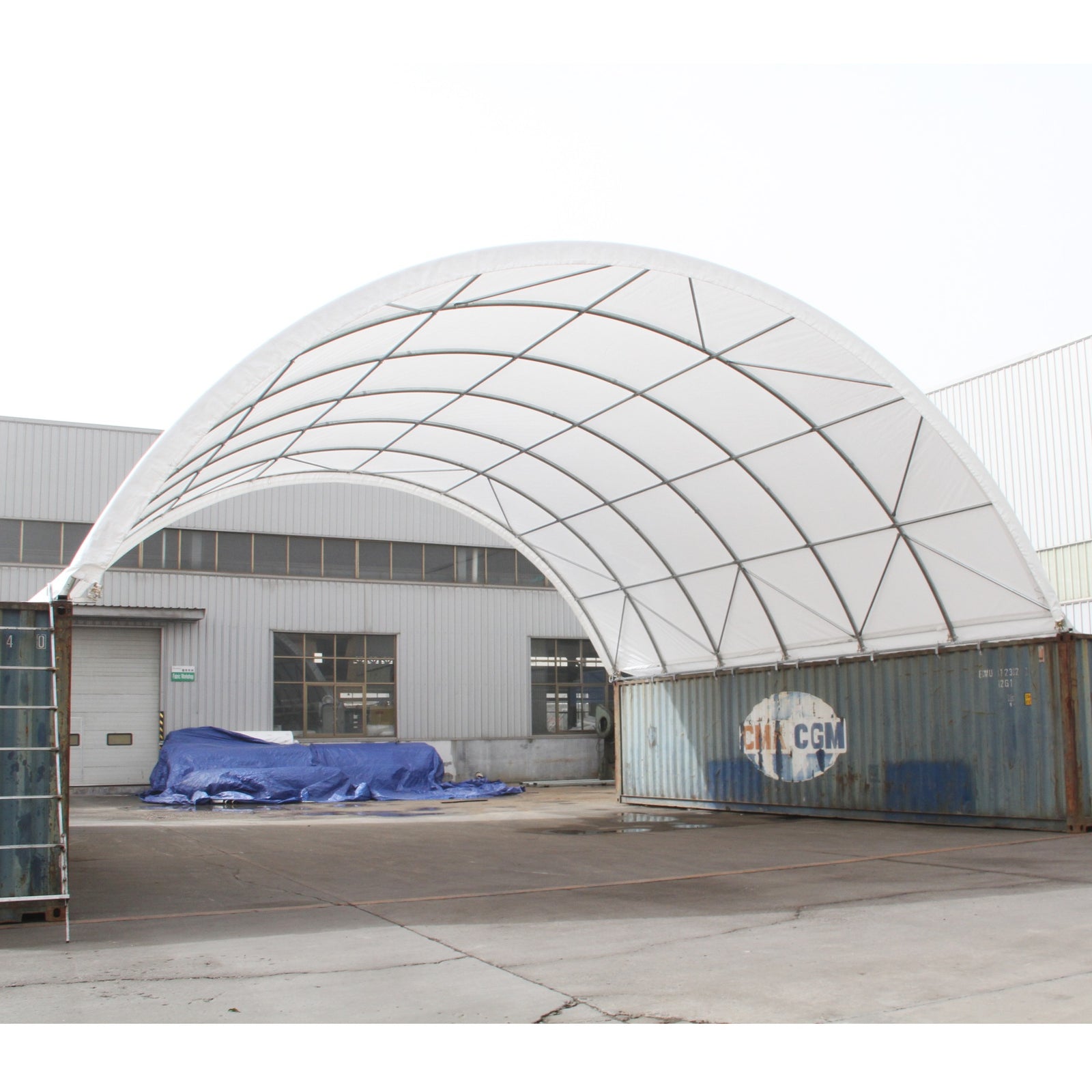 Shipping Container Canopy Shelter 40'x40'x13'