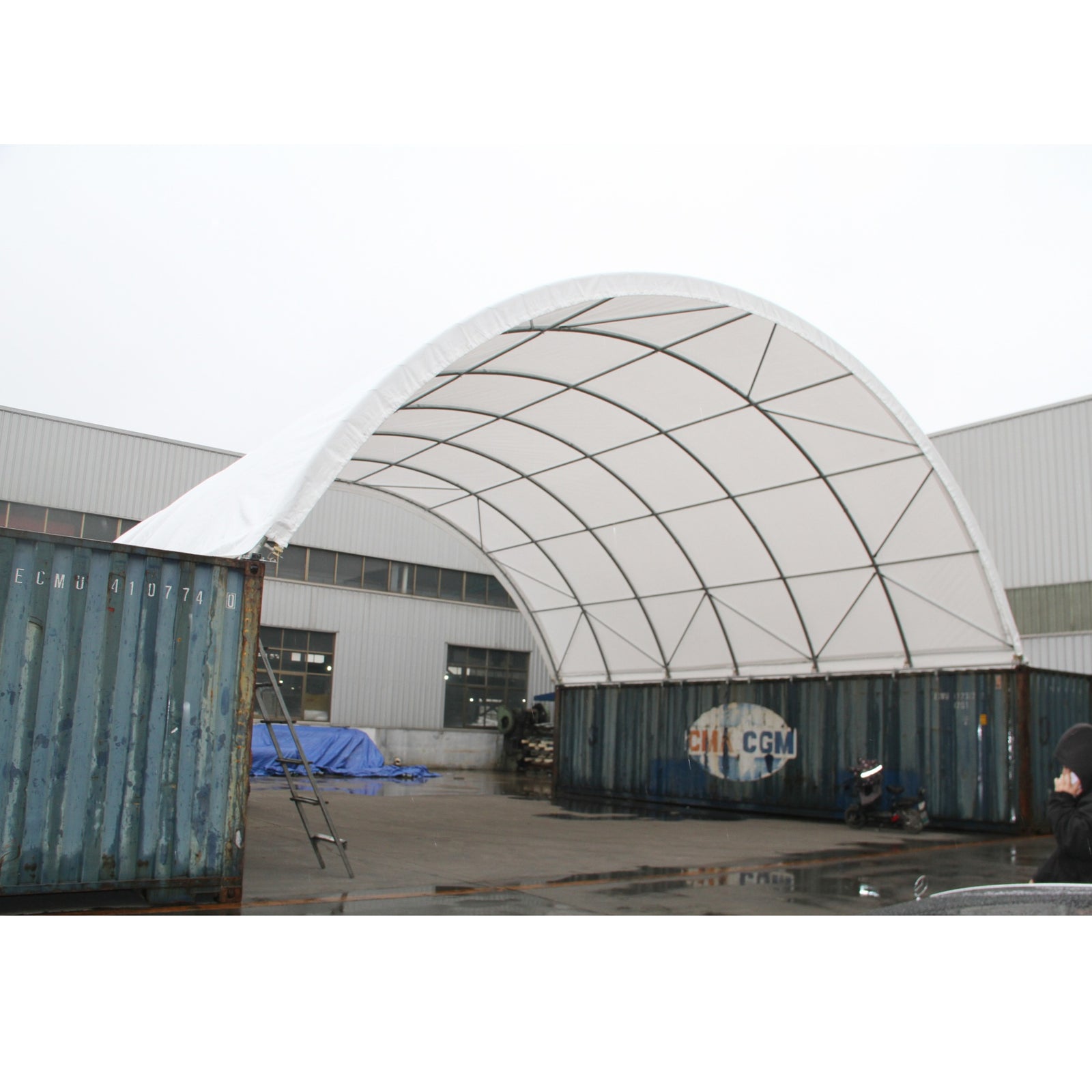 Shipping Container Canopy Shelter 40'x40'x13'