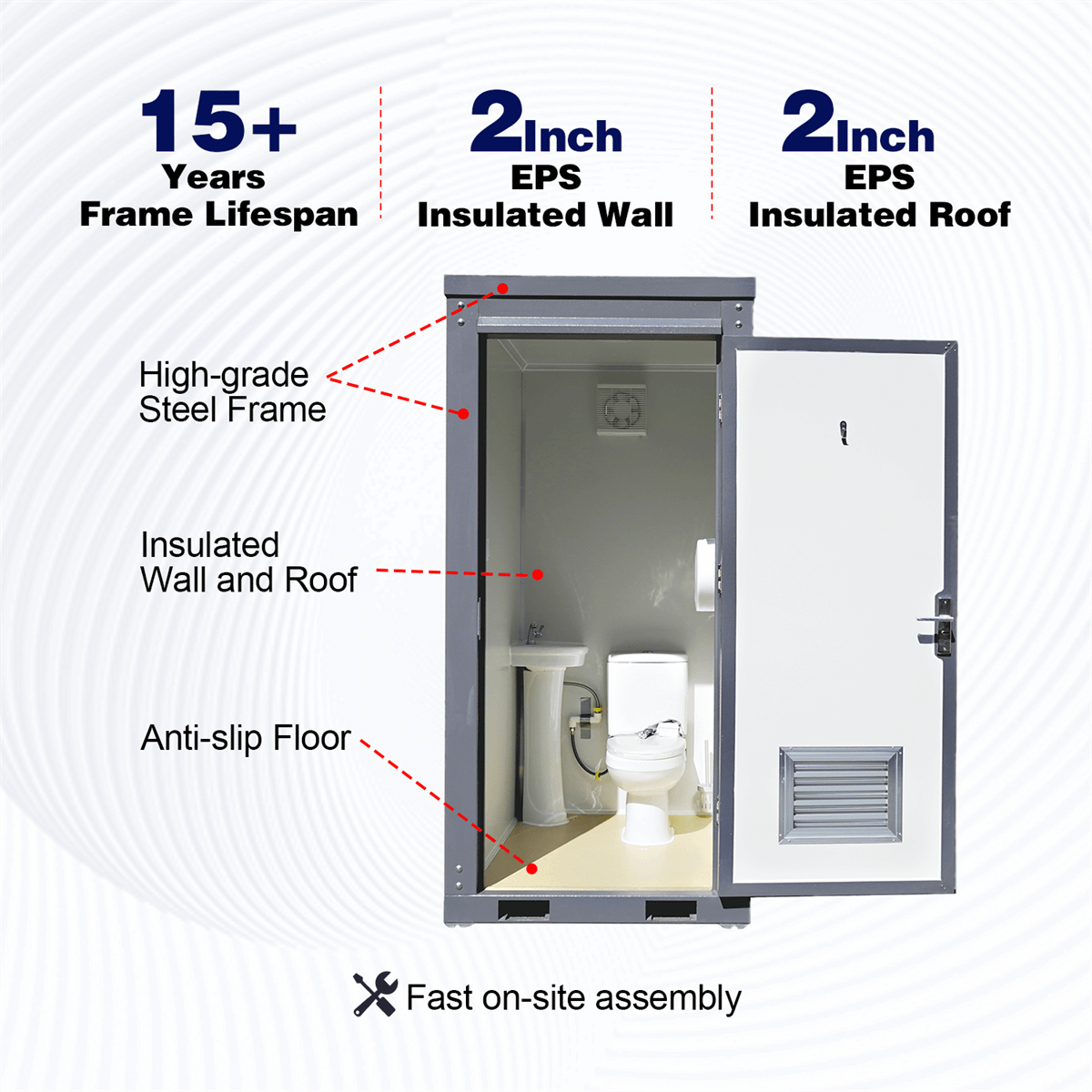 Portable Restroom w/ Sink – Chery Industrial
